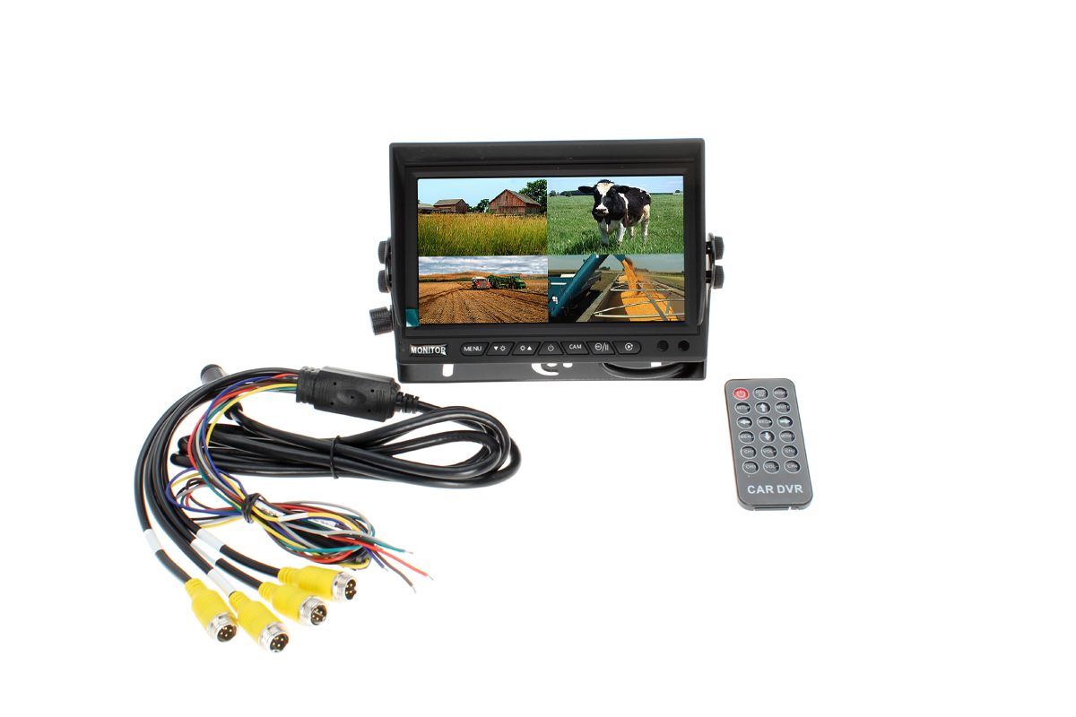 7" Quad High Definition Screen - Camera Source Backup Cameras